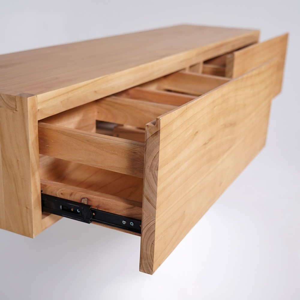 Meuble sous vasque à poser en bois massif 160 cm - Trinity