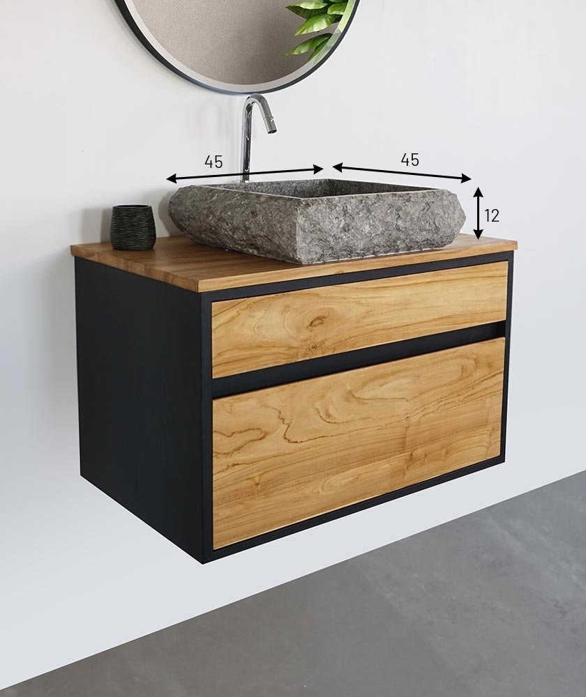 Vasque de salle bain à poser en pierre - Marmo