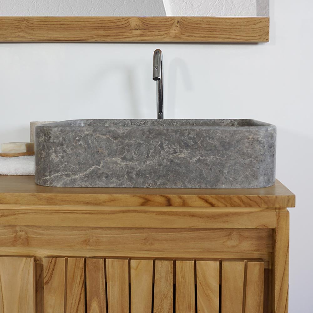 Vasque de salle bain à poser en pierre - Sunflower