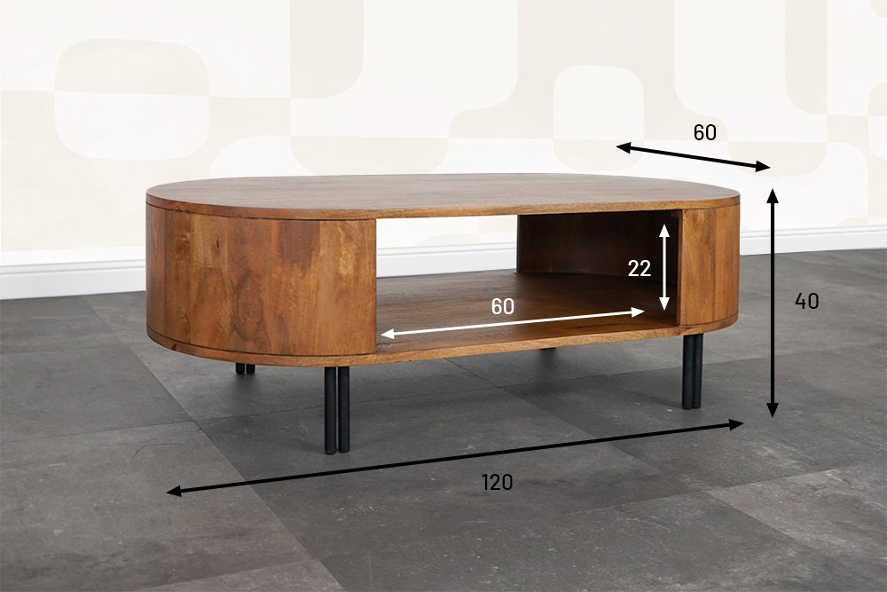 Table basse en bois massif - Delia