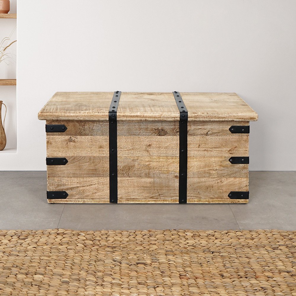 Coffre de rangement en bois